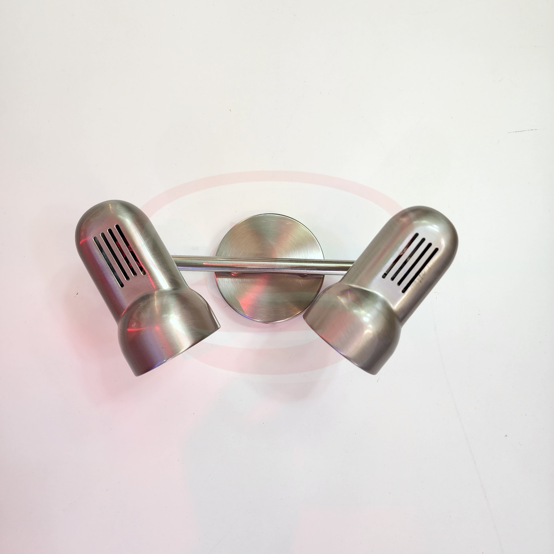 Dual Head Adjustable Wall Spotlight Brushed Steel LED Wall Light ...