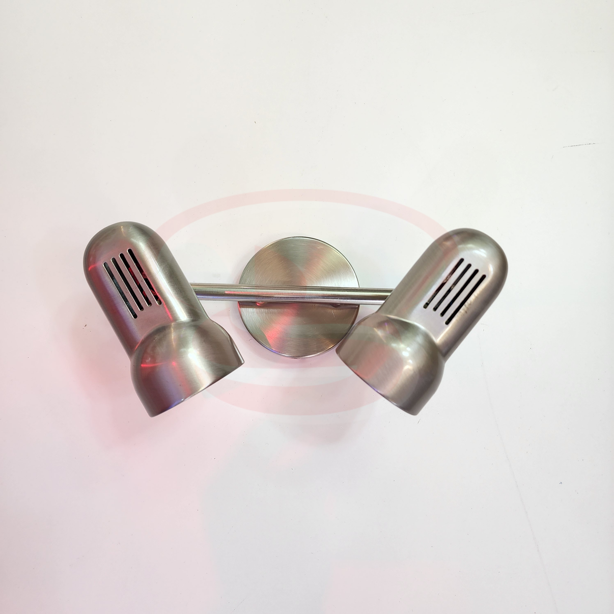 Dual Head Adjustable Wall Spotlight Brushed Steel LED Wall Light ...