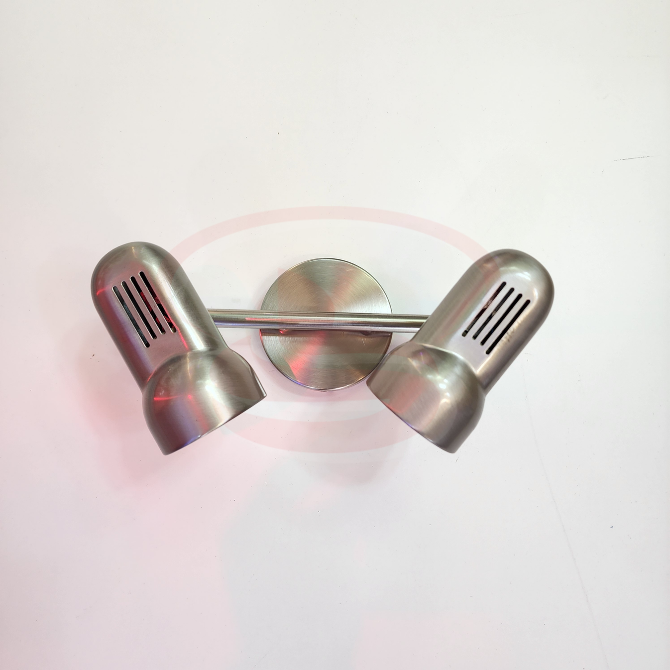 Dual Head Adjustable Wall Spotlight Brushed Steel LED Wall Light ...